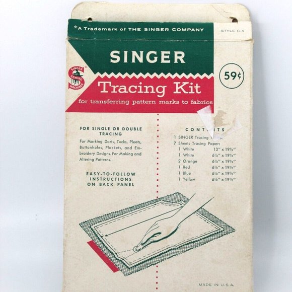 Singer | Other | Vintage Singer Tracing Kit Style C5 Tracing Wheel ...